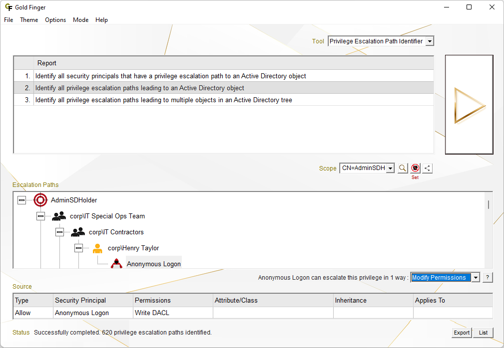 Active Directory Privilege Escalation Path Identifier – Paramount Defenses
